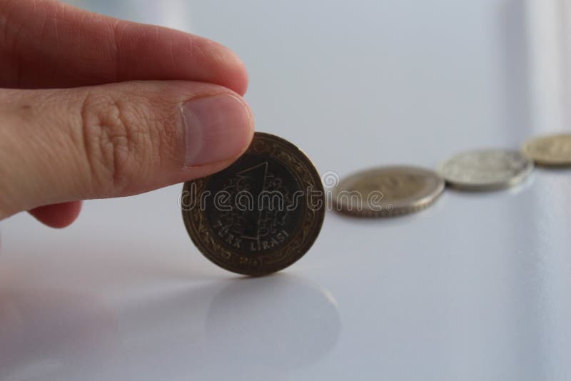 Turkish Money Banknotes. Pile of Bills Isolated on White Stock Image ...