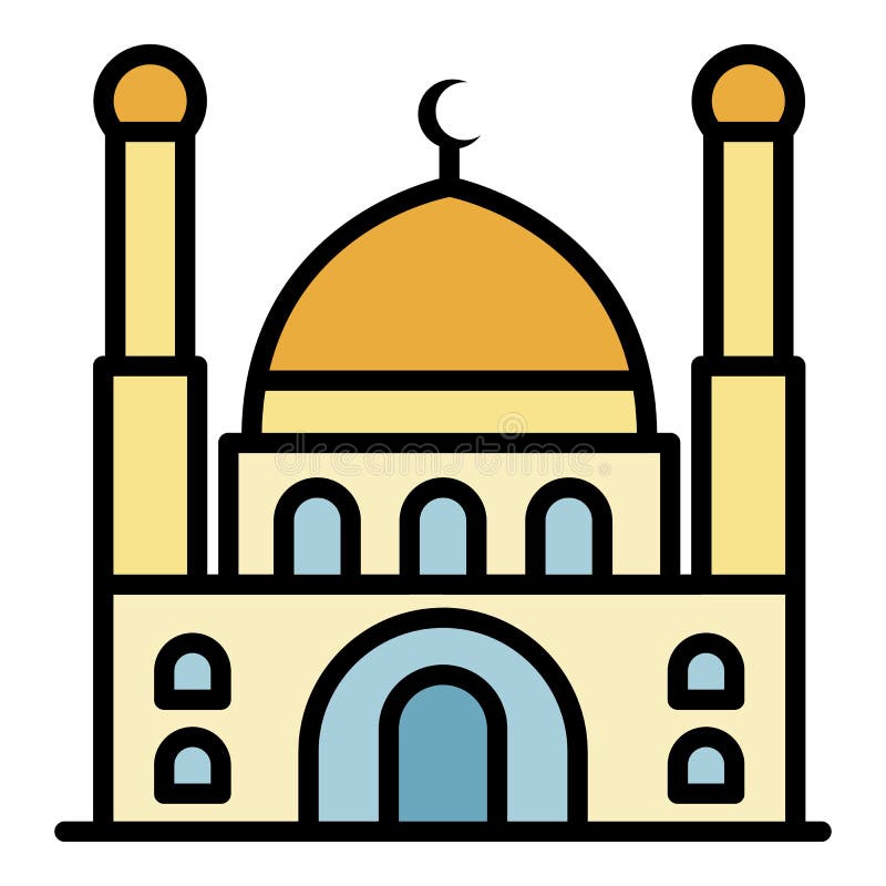 Turkish Mosque Icon Color Outline Vector Stock Vector - Illustration of ...