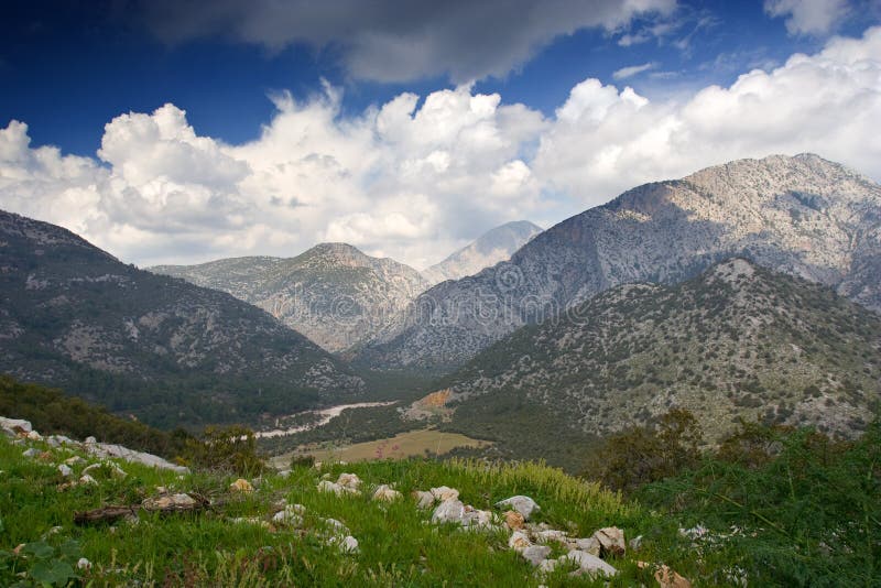 Turkish Mountains stock image. Image of blue, cloud, landscape - 9462427