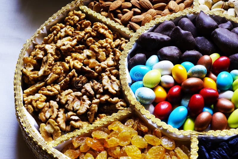 Turkish Oriental Nuts, and Sweets Stock Image - Image of confectionery ...