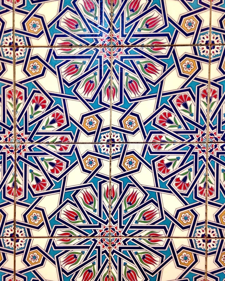 Turkish ornament on a tile stock image. Image of turkish - 190127063