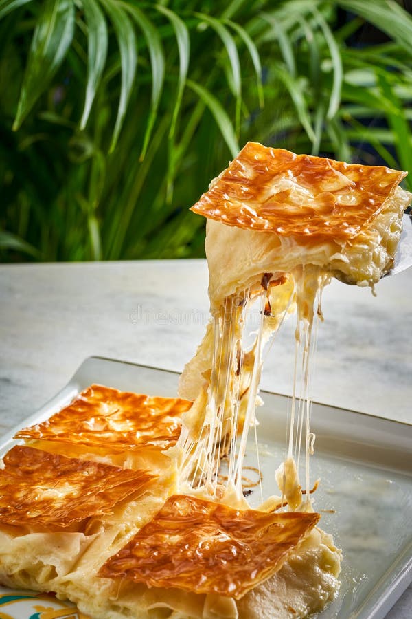 Turkish Pastry Dish with Kashkaval Cheese (su Borek Stock Image - Image ...