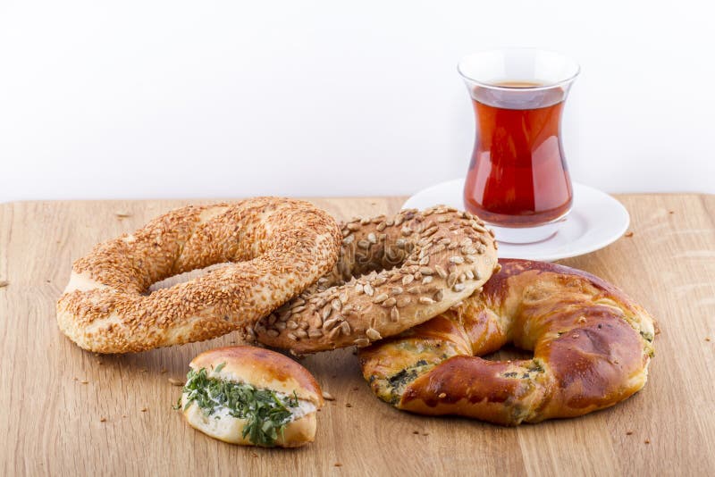 Turkish Pastry Foods on a Wooden Stock Photo - Image of cheese, dough ...