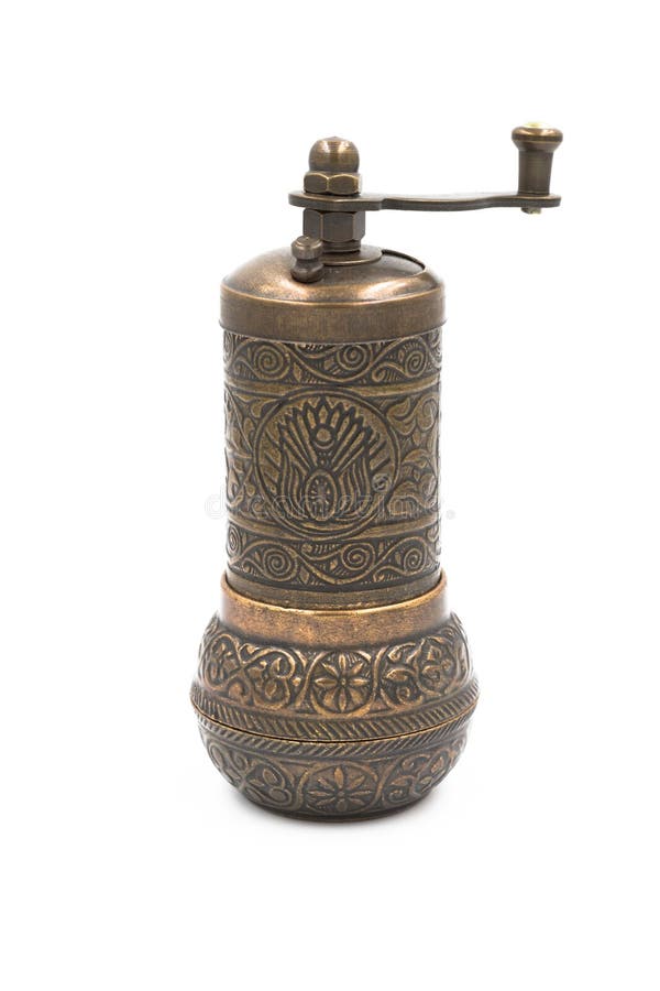 Turkish Pepper Mill Made of Brass. Stock Photo - Image of brown ...