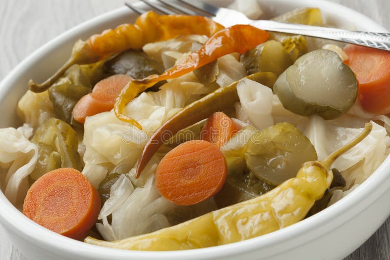 Turkish pickled vegetables stock photo. Image of marinated - 58011658