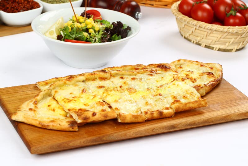 Turkish pide with cheese stock image. Image of karadeniz - 96371723