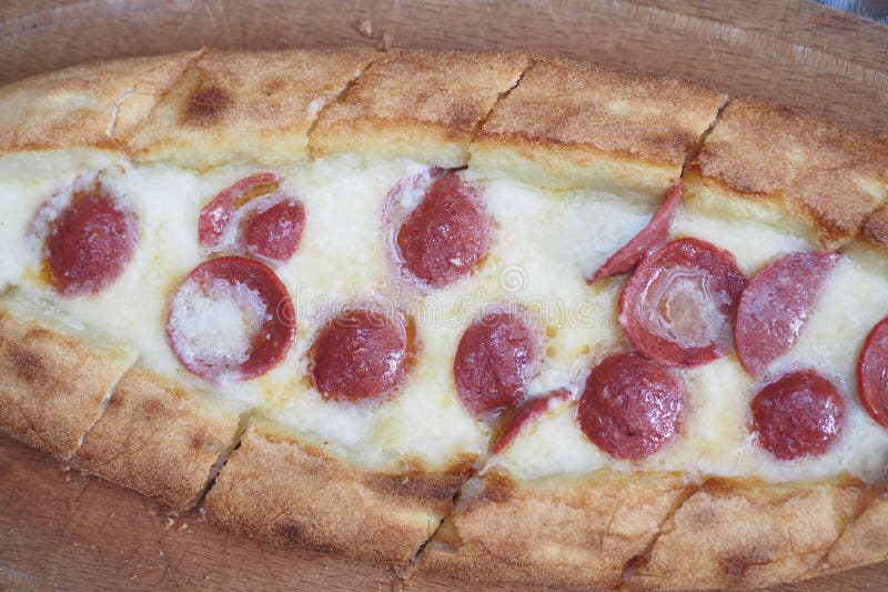 Turkish Pide Traditional Food with Beef and Vegetables. Stock Photo ...