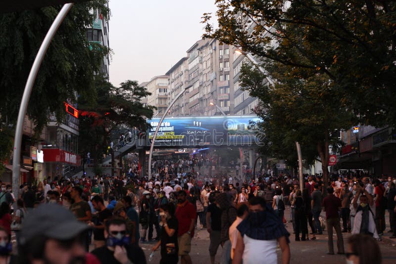 Turkish Protest In Ankara Editorial Stock Image Image Of Clashes