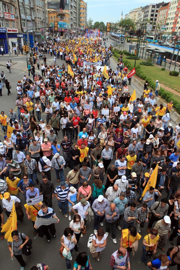 Turkish Public Workers Strike Editorial Stock Image - Image of shield ...
