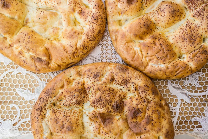 Turkish Ramadan Pidesi. stock image. Image of flat, food - 75223813
