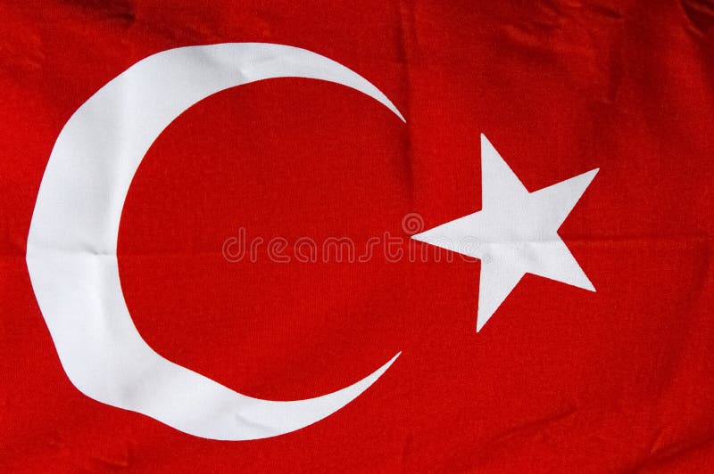 Turkish red flag stock image. Image of emblem, moon, europe - 3424231