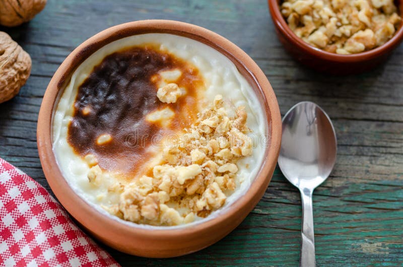 Turkish Rice Pudding Sutlac Stock Image - Image of oven, meal: 163764325
