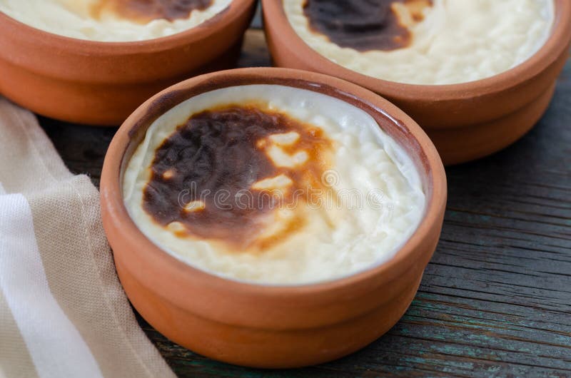 Turkish Rice Pudding Sutlac Stock Image - Image of kitchen, gourmet ...