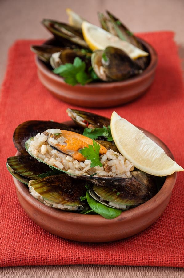 Turkish Rice Stuffed Mussels, Midye Dolma Stock Image - Image of food ...
