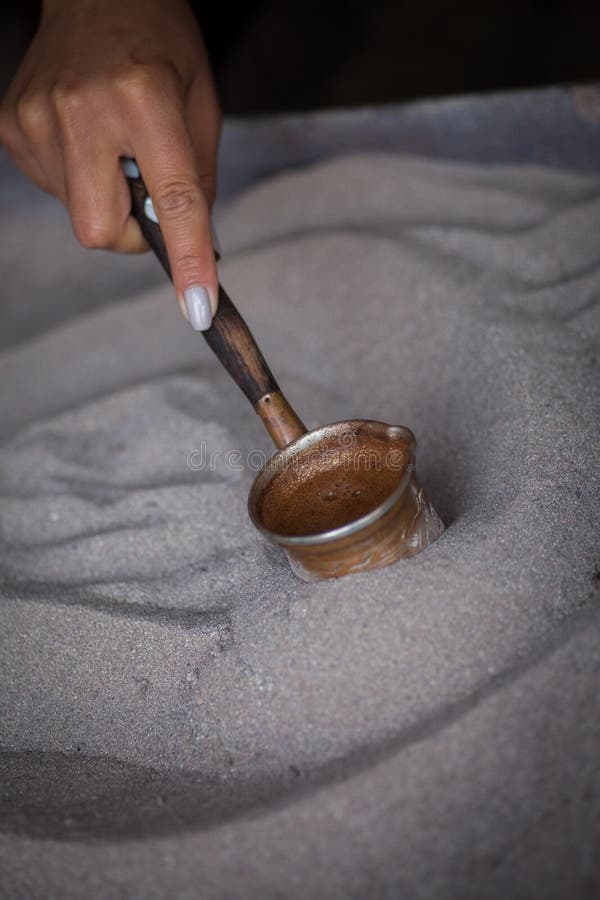 Turkish sand coffee stock image. Image of aroma, morning - 73638295