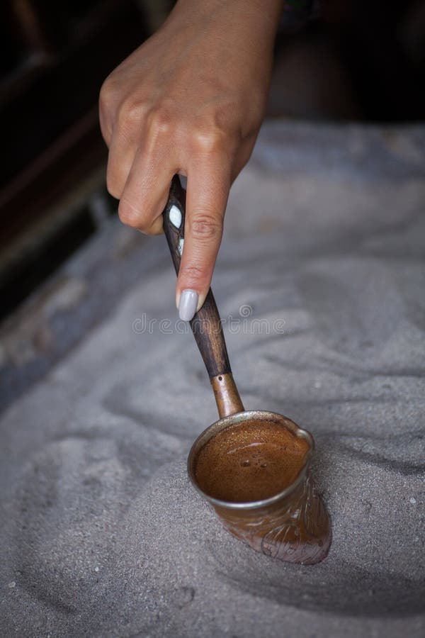 Turkish Sand Coffee Machine Isolated on White Stock Photo - Image of ...