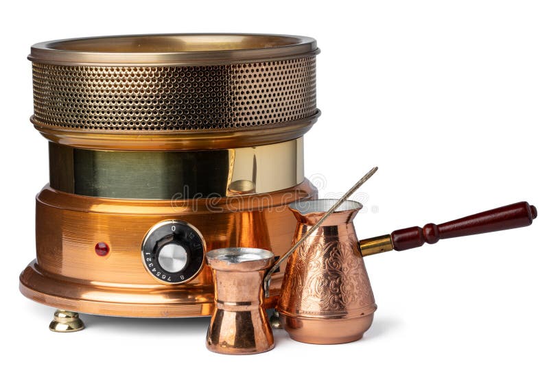 Turkish Sand Coffee Machine Isolated on White Stock Photo - Image of ...