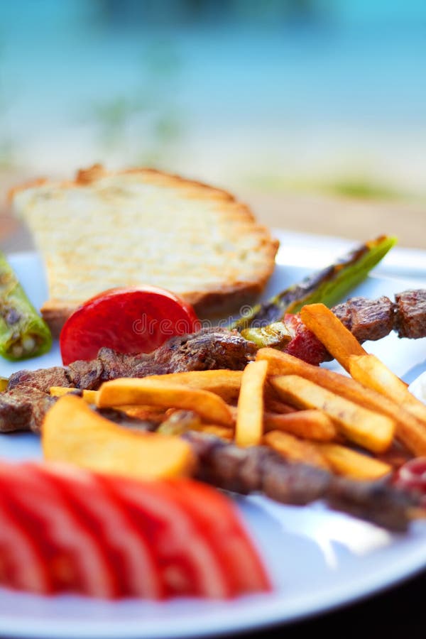 Turkish Shish kebab stock image. Image of dinner, eating - 20515051