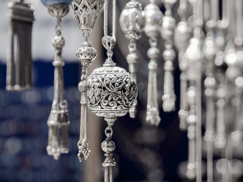 Turkish silver handmade stock image. Image of bijou, market - 49452723