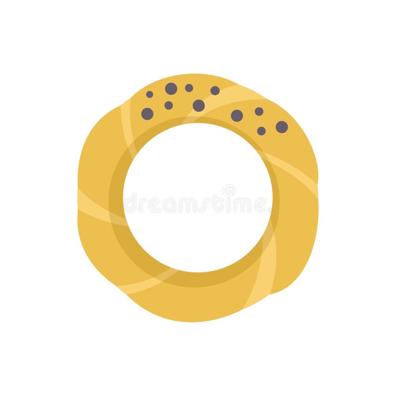 Turkish Simit Bread Covered with Sesame Seeds Vector Illustration Stock ...
