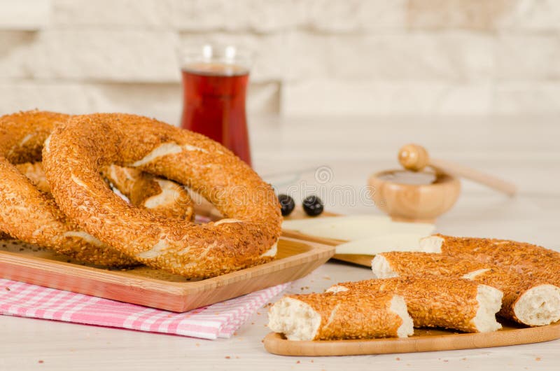 Turkish Simit from Turkish Cuisine Stock Photo - Image of pastry ...