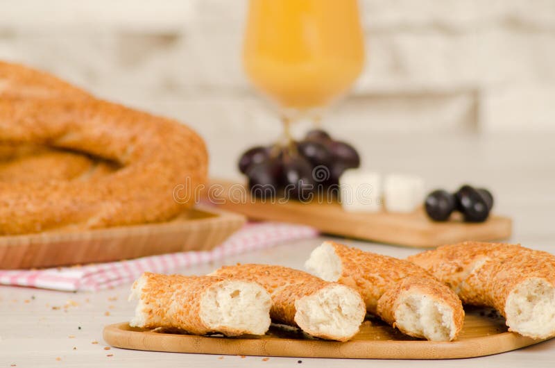 Turkish Simit from Turkish Cuisine Stock Photo - Image of pastry ...
