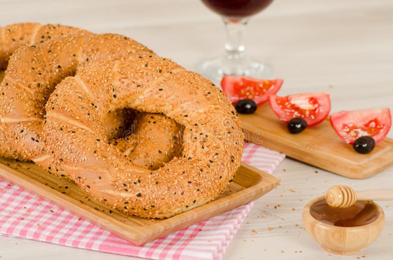 Turkish Simit from Turkish Cuisine Stock Image - Image of pastry ...