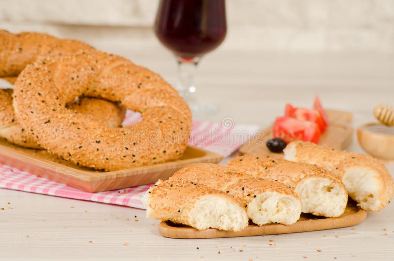 Turkish Simit from Turkish Cuisine Stock Image - Image of cuisine ...
