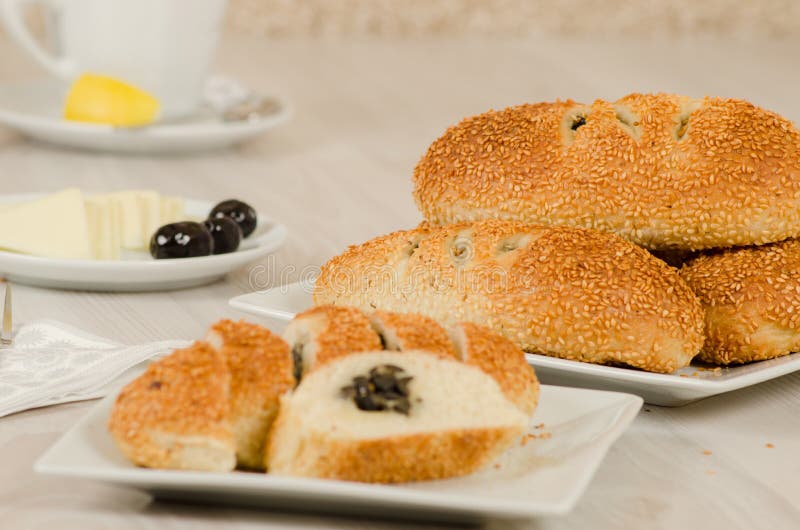 Turkish Simit from Turkish Cuisine Stock Photo - Image of meat ...