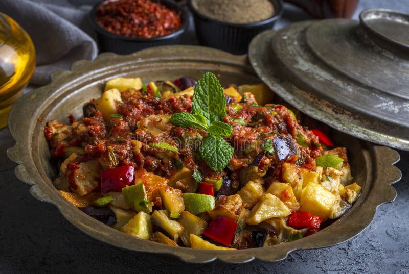 Turkish Style Mixed Vegetable Fried - Karisik Kizartma Stock Photo ...