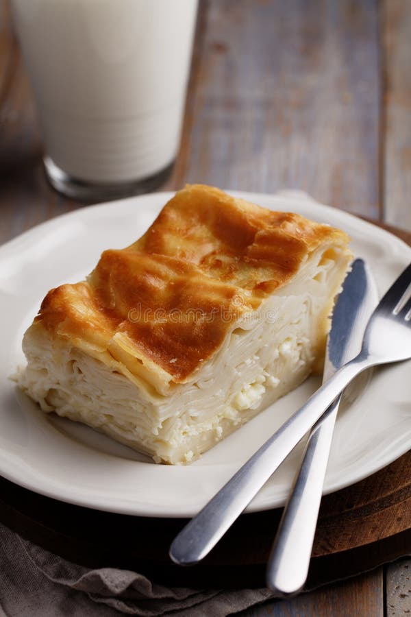 Turkish Su Boregi on a Plate Stock Image - Image of indoors, lunch ...