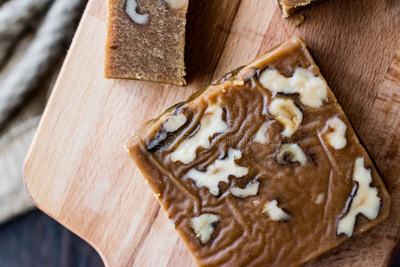 Turkish Summer Helva or Halva with Walnut. Stock Photo - Image of ...
