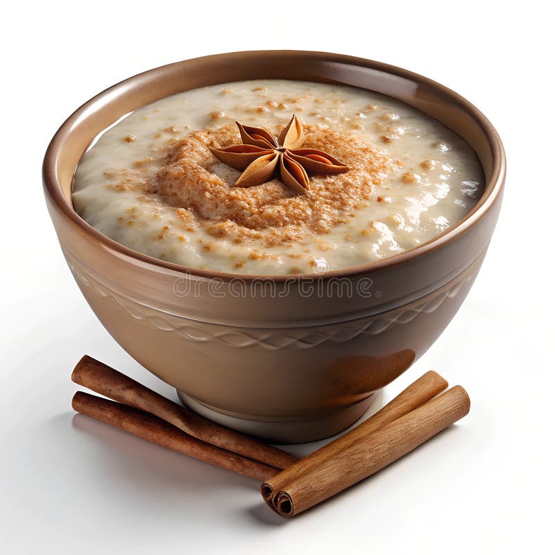 Turkish Sutlach - Milk Rice Pudding, Decorated with Cinnamon, Isolated ...