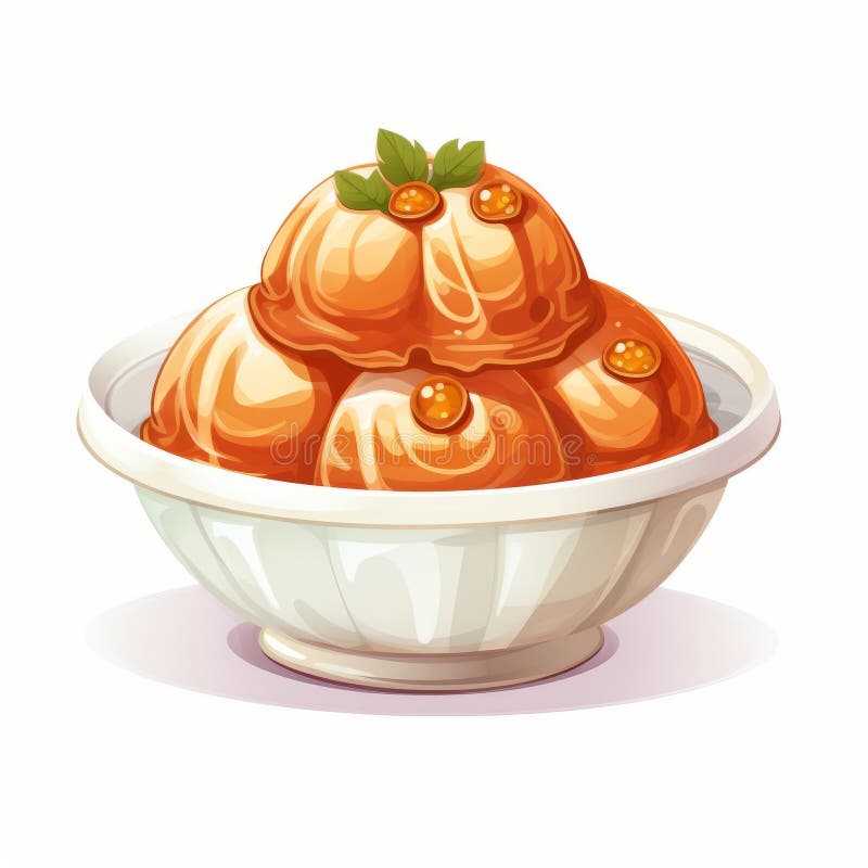 Turkish Sweet Round Dessert Lokma Vector Illustration. Stock ...