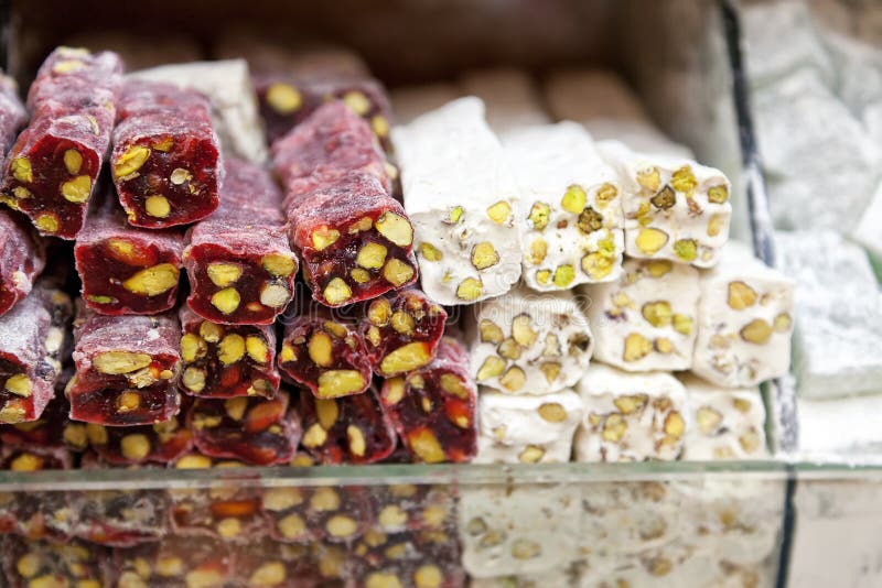 Turkish Sweets on the Table Laid Out Beautifully for Lunch. Stock Photo ...