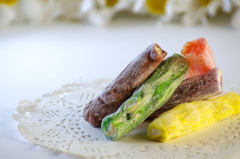 Turkish sweets with nuts stock photo. Image of miscellaneous - 90916310