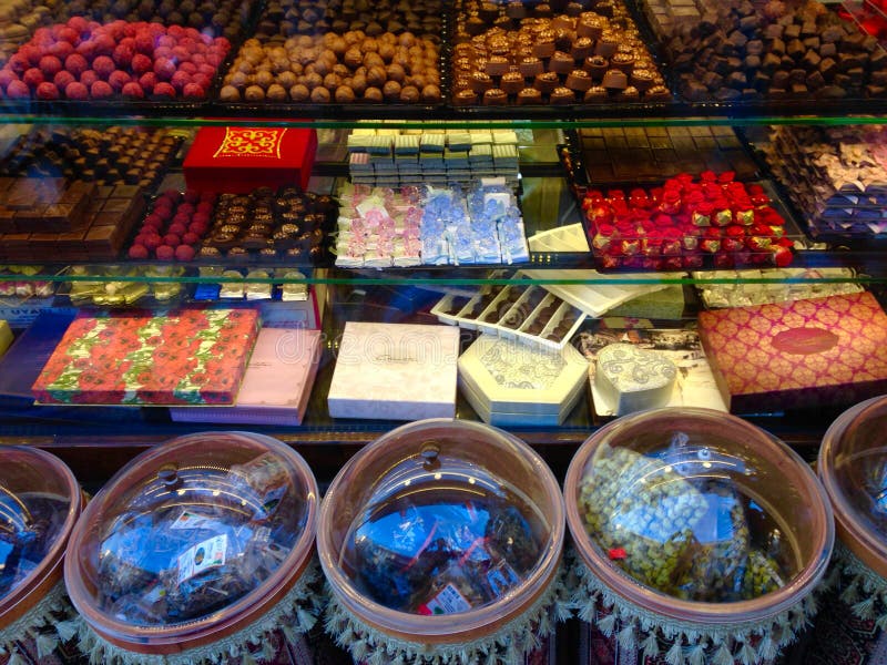 Turkish Sweets in the Storefront Editorial Stock Photo - Image of ...