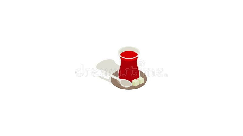 Turkish tea icon animation stock footage. Video of brew - 230264146