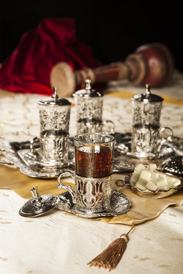 Turkish tea set stock photo. Image of antique, close - 75686918