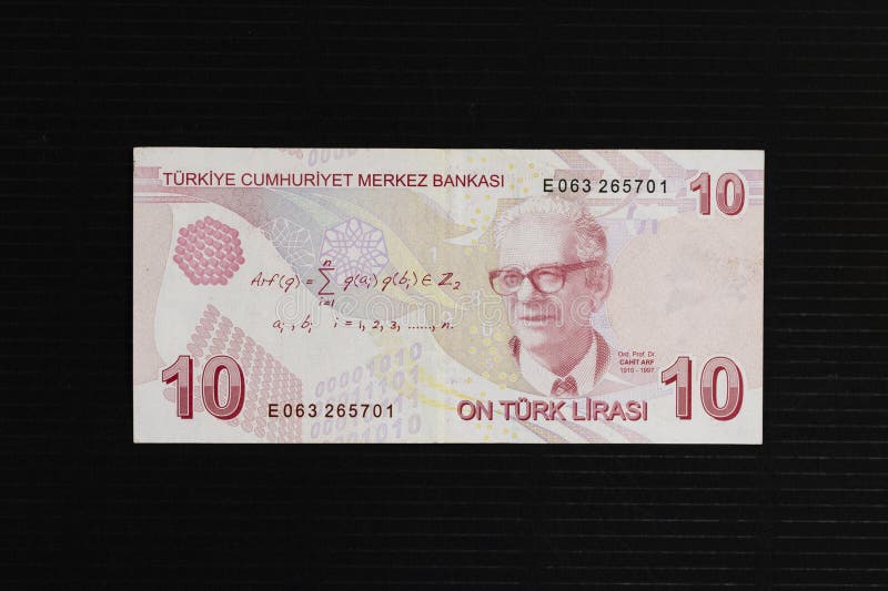 Turkish Ten Lira Banknote Featuring Cahit Arf Portrait, Arf Invariant ...