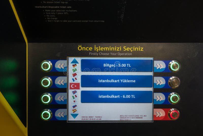 Turkish Ticket Machine in Subway Station Ready for Selling Ticket ...
