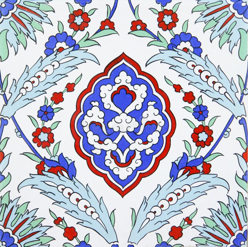 Turkish Tiles - Tulip Design Stock Photo - Image of architecture ...
