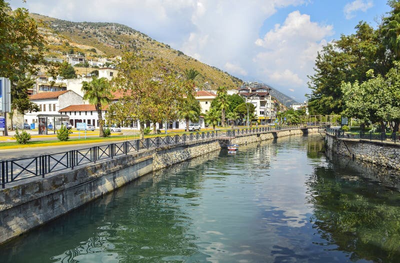 Turkish Town of Finike. Acis River (Acisu) Editorial Stock Photo ...