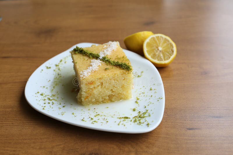 Turkish Traditional Dessert Revani Stock Image - Image of candy, sugar ...