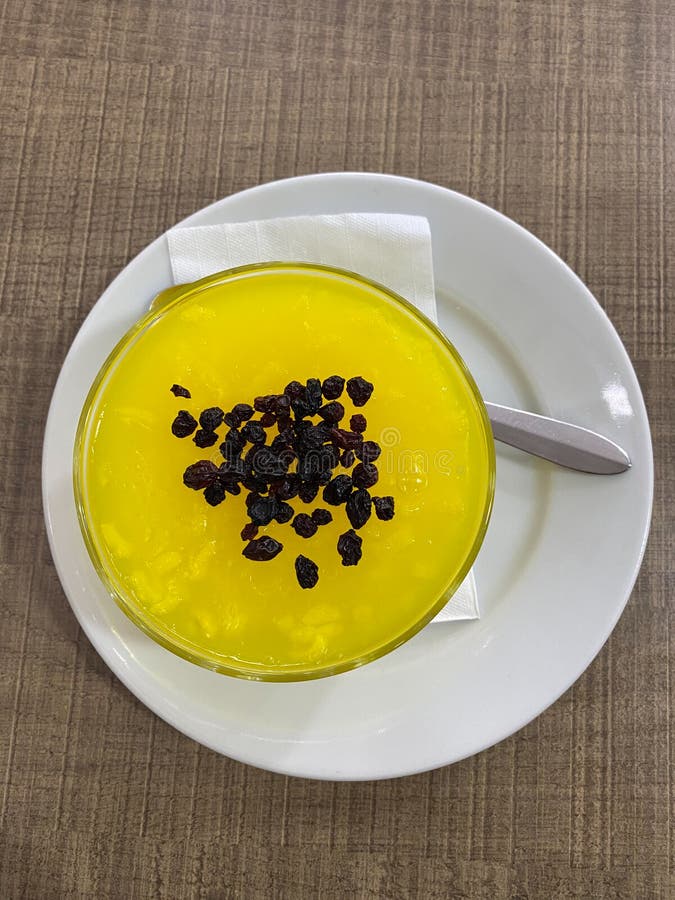 Turkish Traditional Dessert Zerde Pudding with Currants Stock Photo ...
