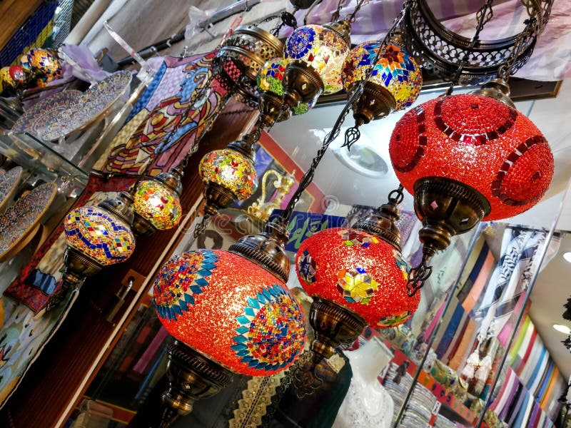 Turkish Traditional Lantern in Dubai Old Souk Stock Image - Image of ...