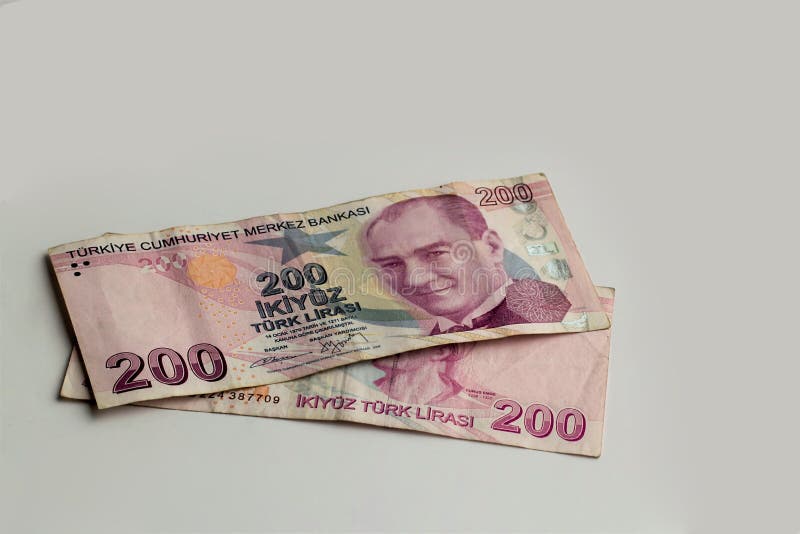 Turkish Two Hundred Banknotes Front and Back Side. Stock Photo - Image ...