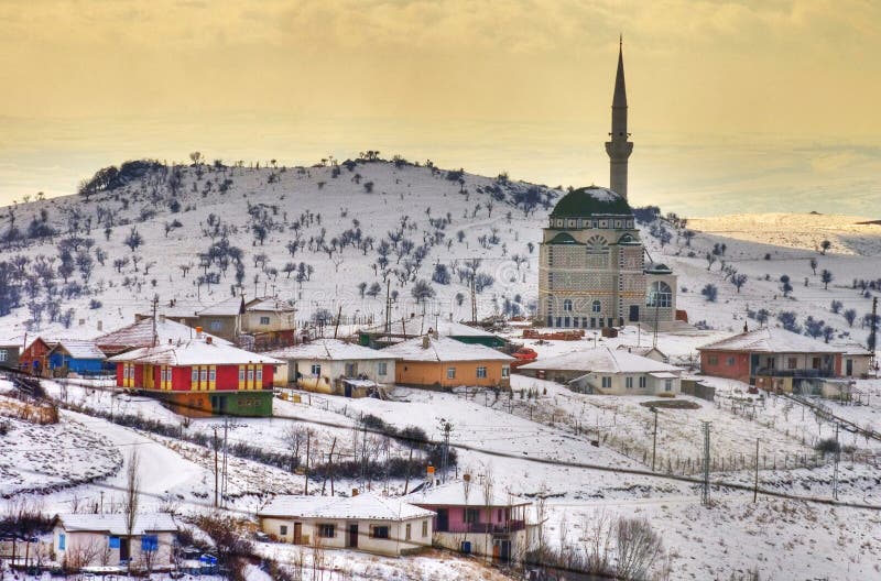 Turkish village stock photo. Image of cold, nature, january - 4015914