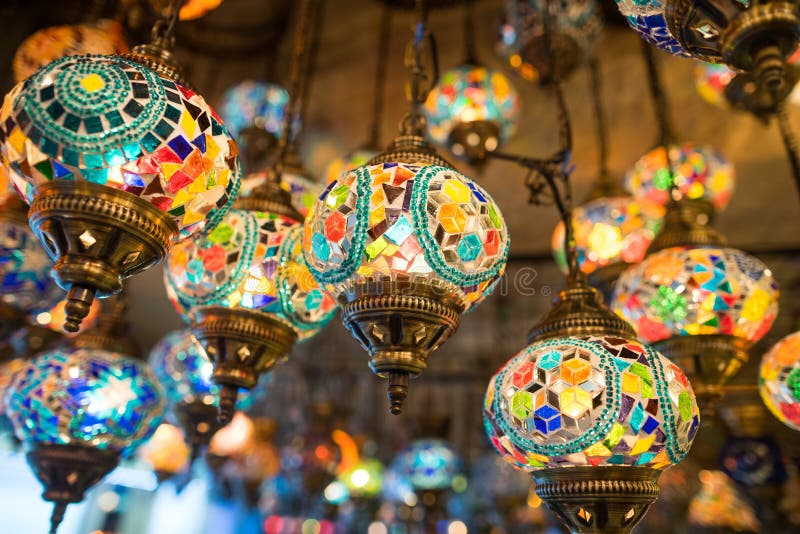 Turkiska Lampor I Storslagen Basar Arkivfoto - Bild av istanbul ...