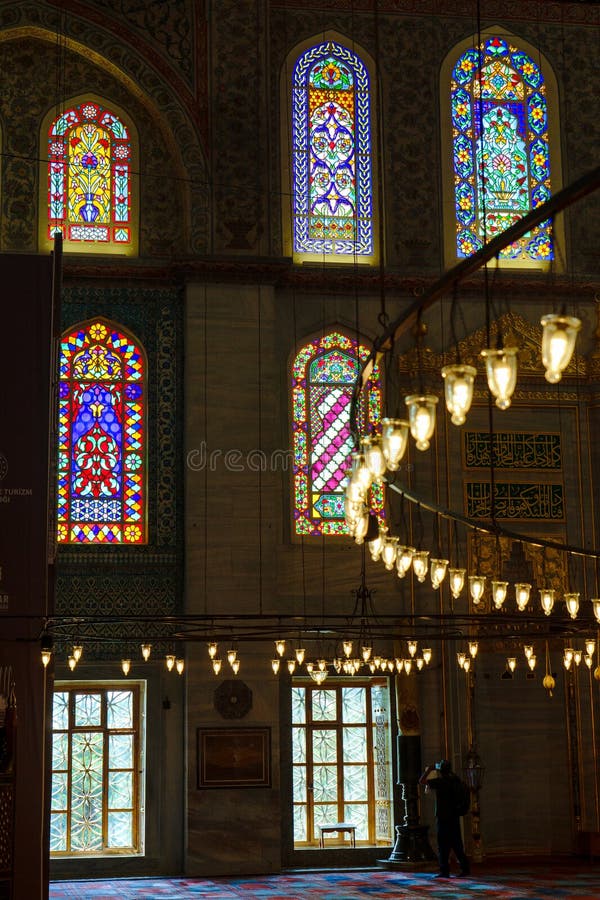 Turkiye. Istanbul. the Decorated Windows of the Sultan Ahmed Mosque ...
